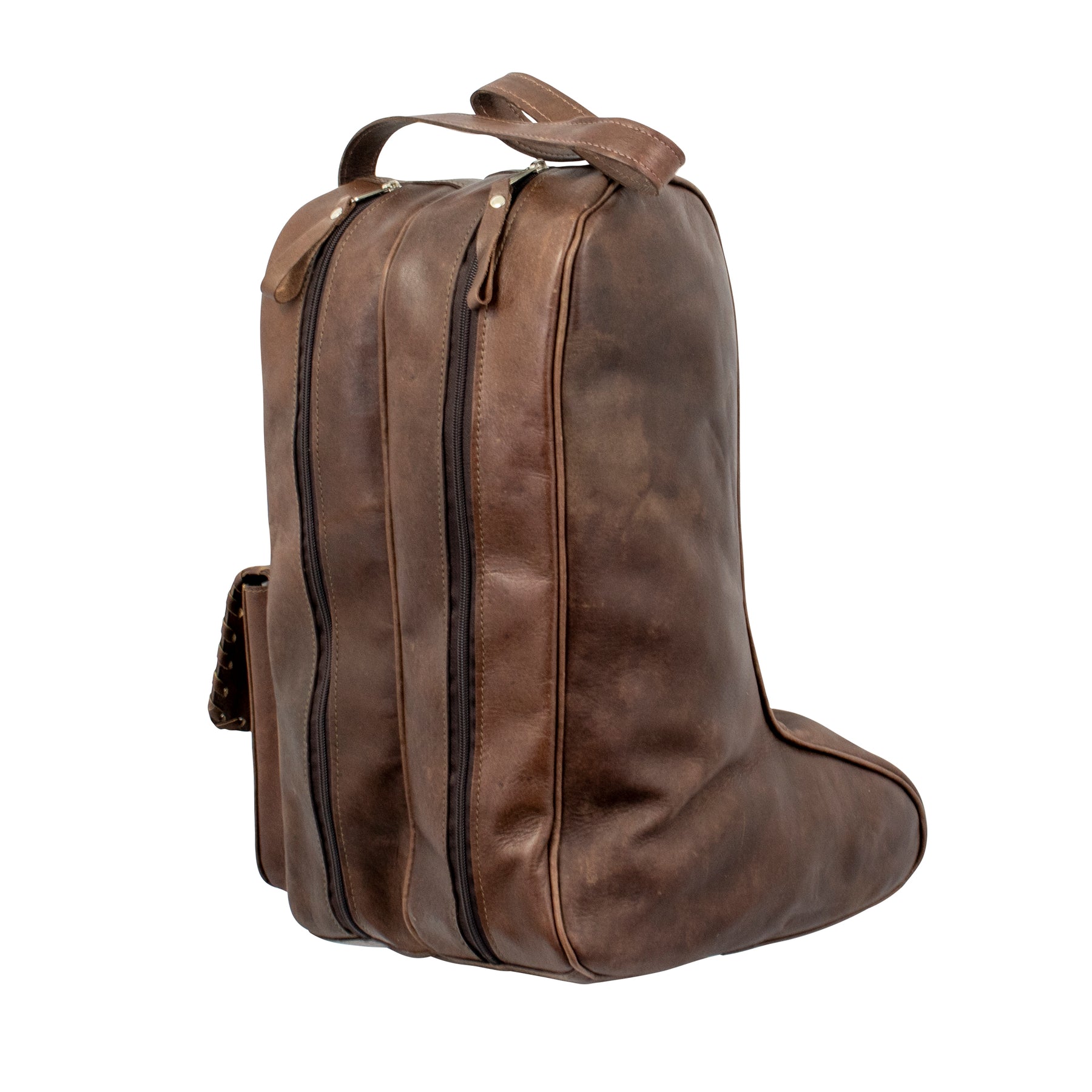 Waxed Leather Boot Bag w/ 2 Individual Compartments – American West ...